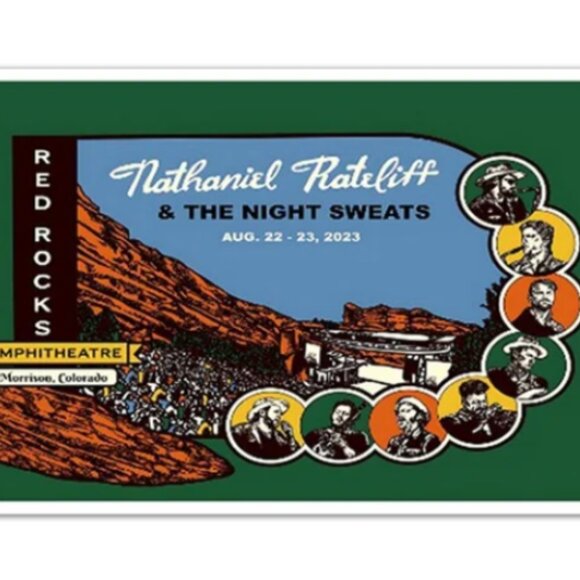 Handmade | Art | Nathaniel Rateliff Red Rocks Amphitheatre Morrison Aug ...